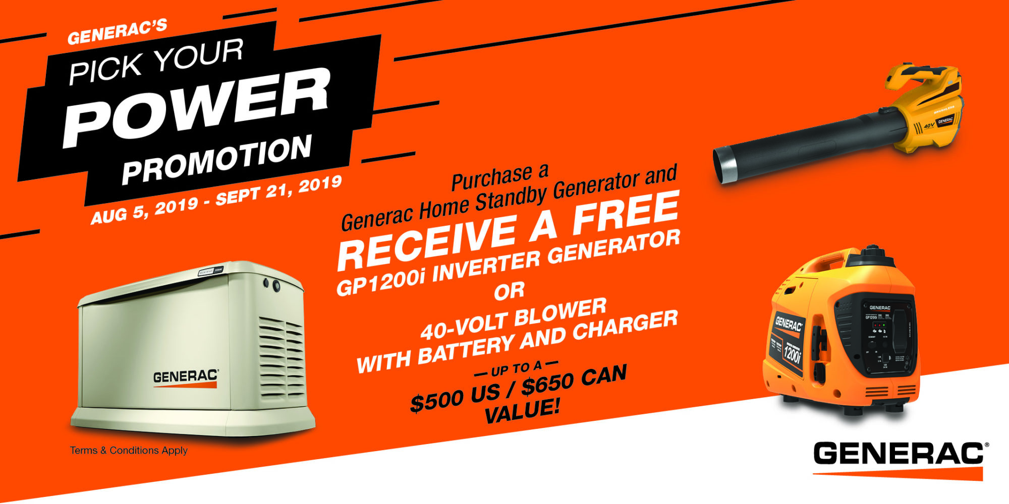 Check Out Generator One's Current Specials on Generac Generators